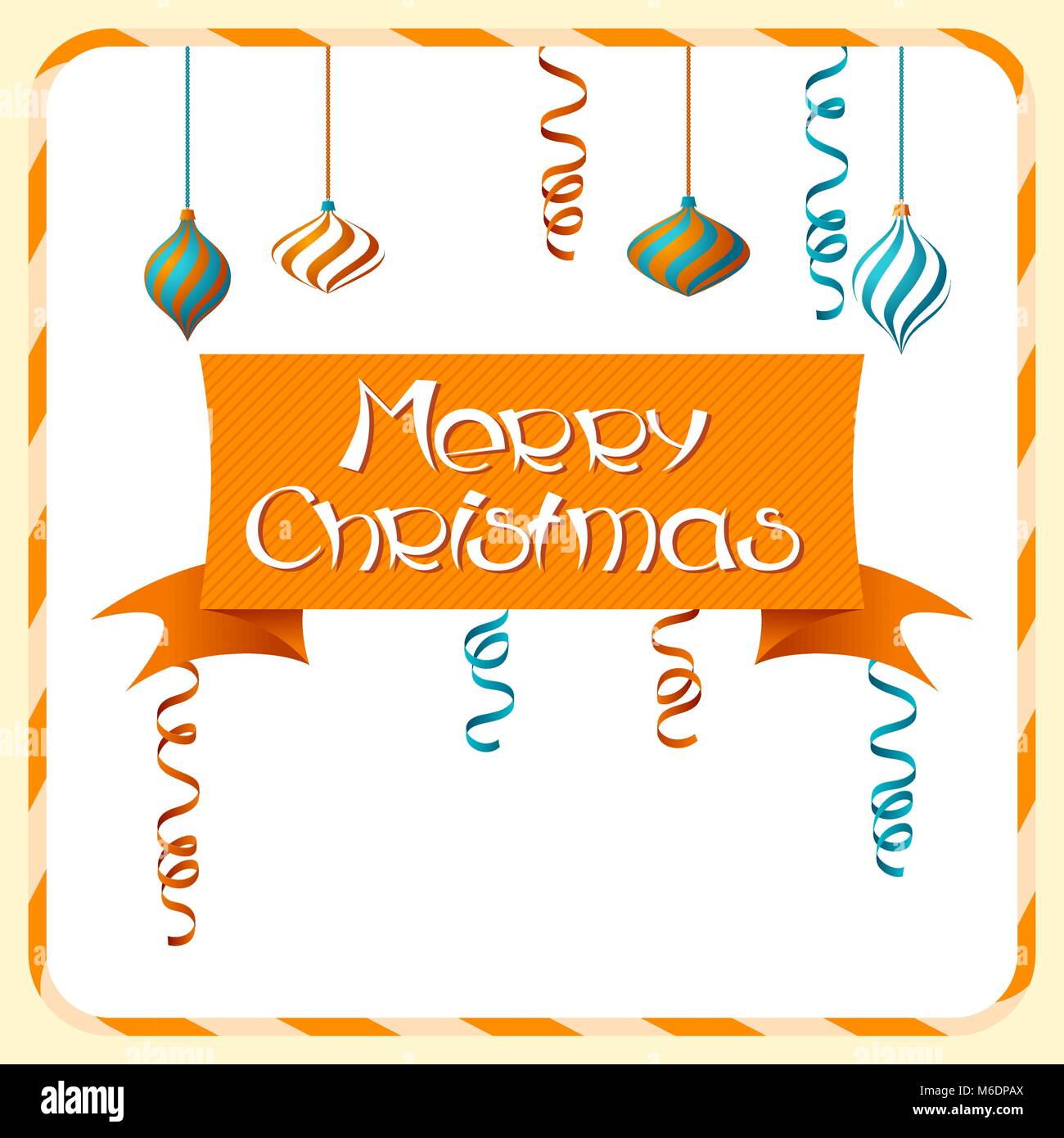 Vector Merry Christmas background in retro style Stock Vector Image ...