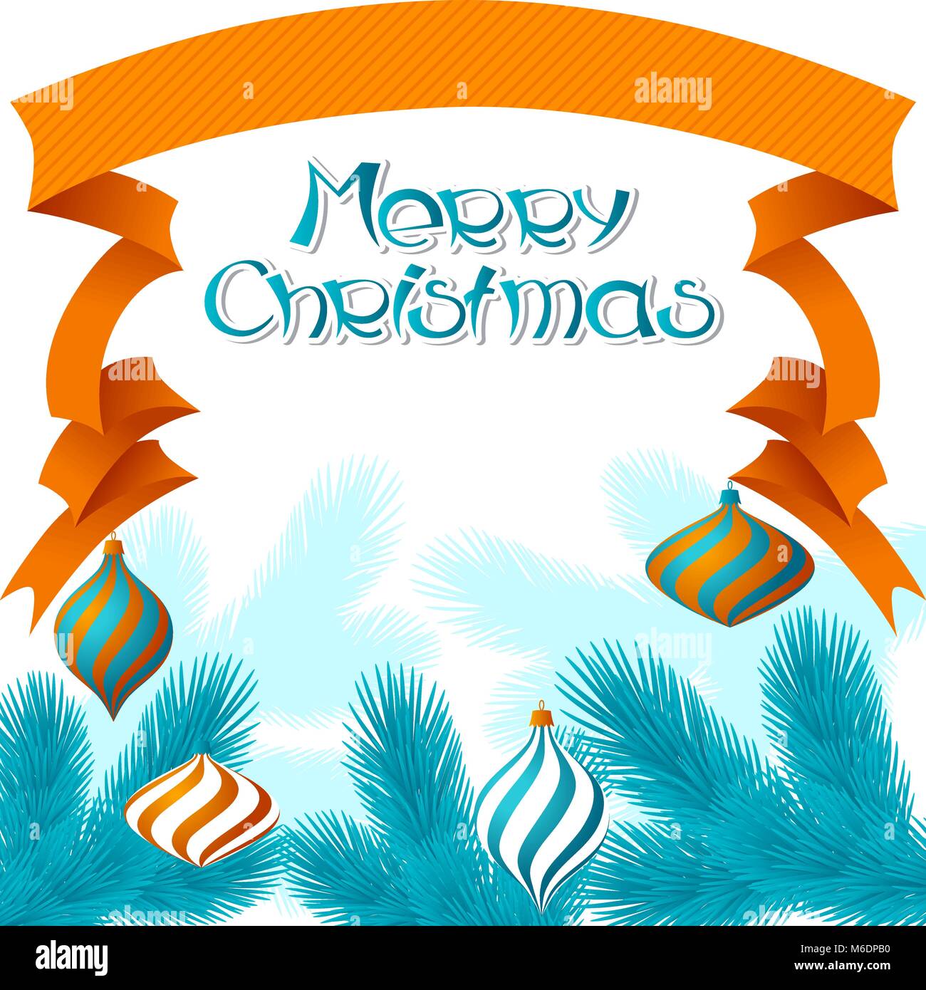 Vector Merry Christmas background in retro style Stock Vector Image ...