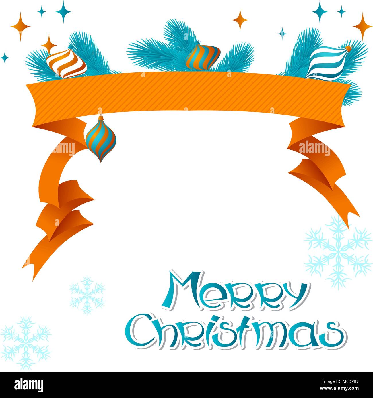 Vector Merry Christmas background in retro style Stock Vector Image ...