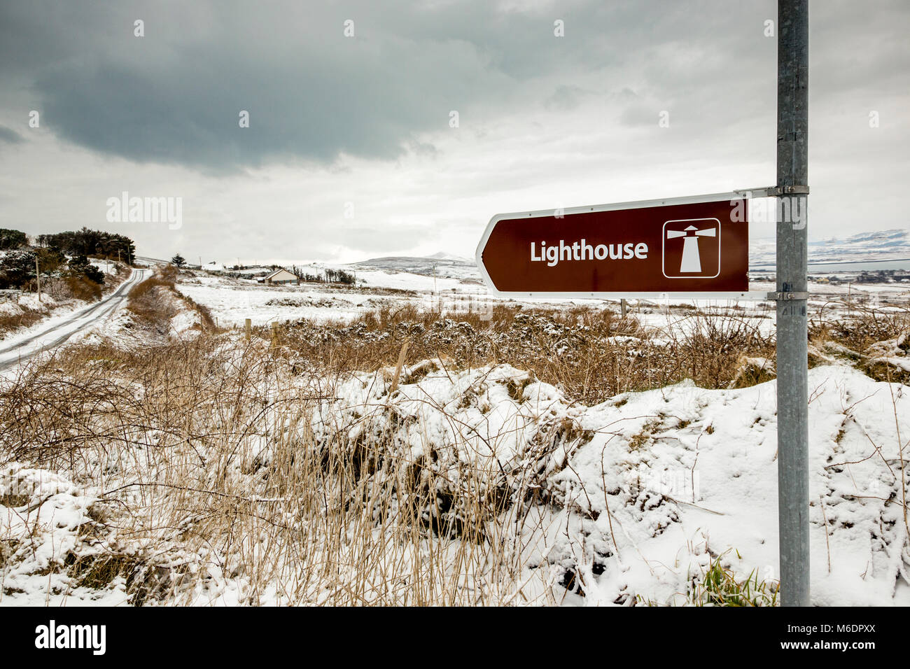 Snow on Valentia Island, County Kerry, Ireland during Storm Emma. First ...