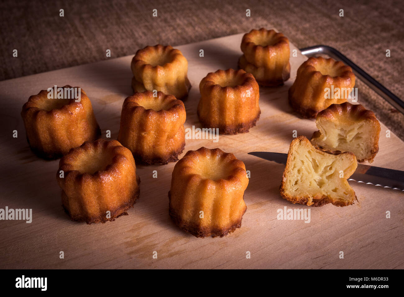 Group of a traditional homemade french dessert from Bordeaux Stock ...