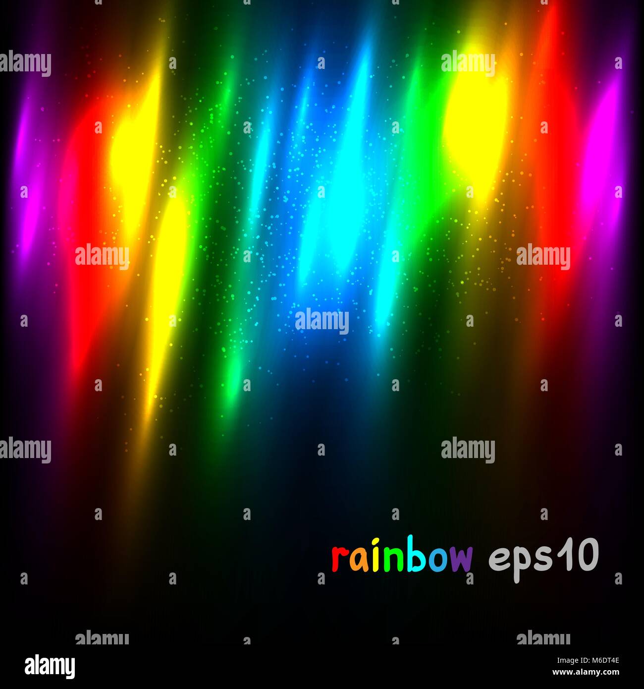 Rainbow colors lights template background. Natural radiance iridescent ...