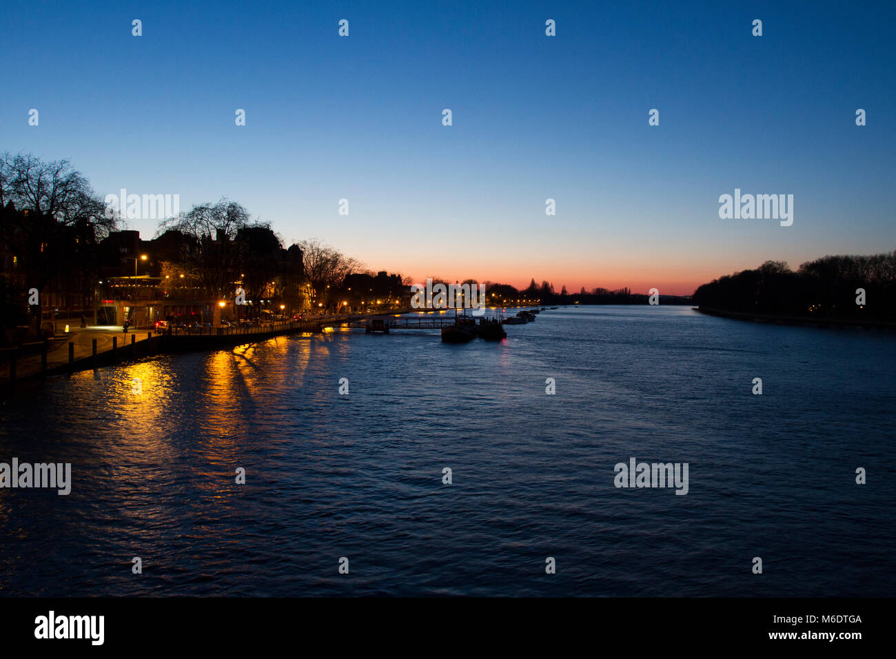 The Thames at putney at sunset Stock Photo - Alamy