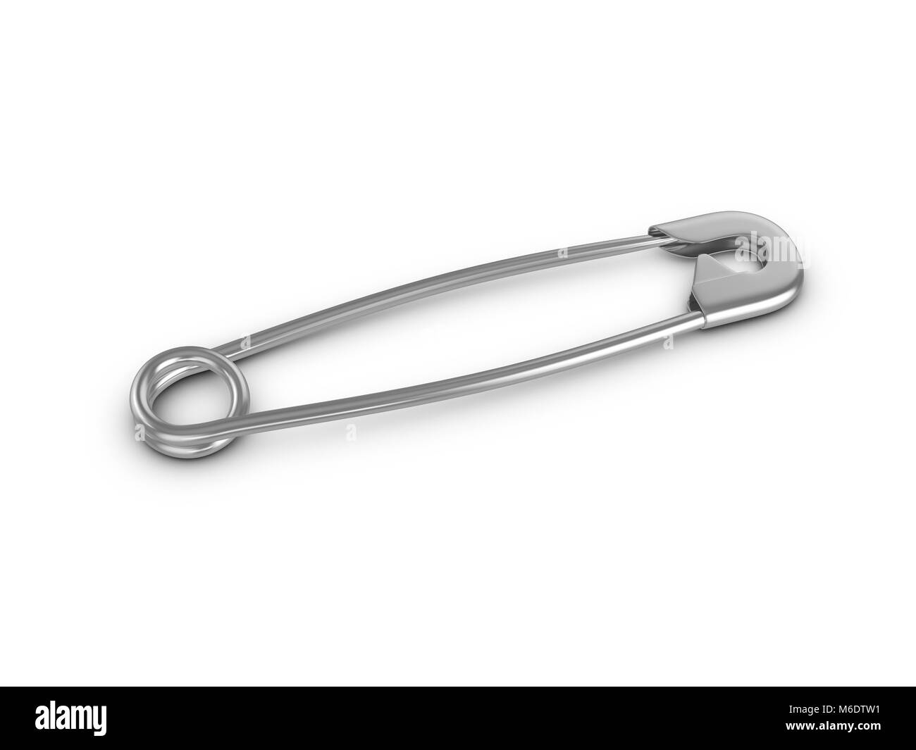 Safety pin on a white background. 3d illustration Stock Photo - Alamy