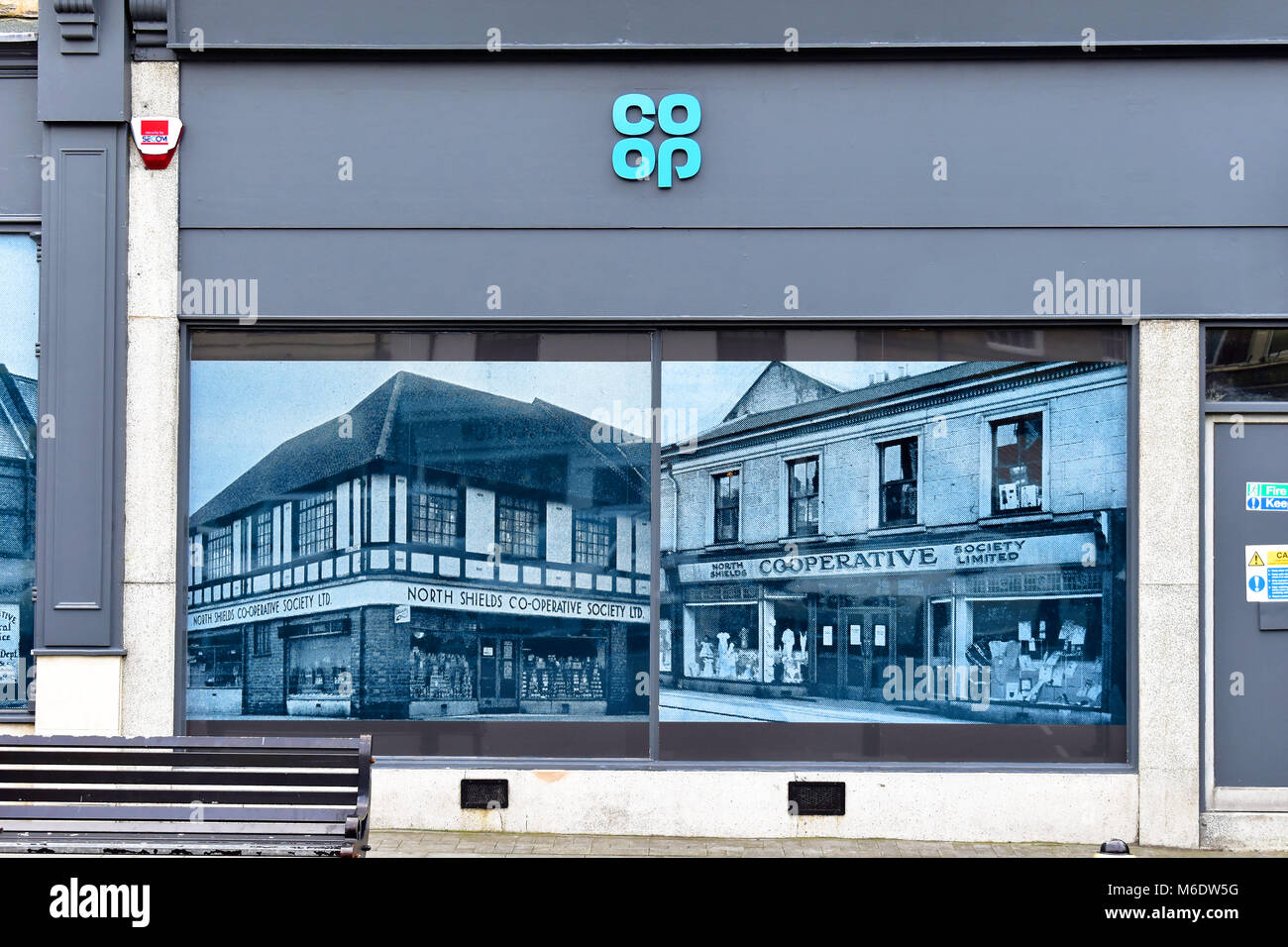 Tynemouth Co-op Society shop with vintage North Shields photos Stock ...