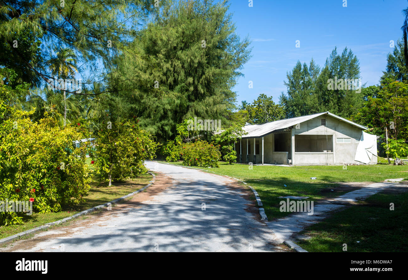 Gan, Addu City, Addu Atoll, former british military base, Maldives ...