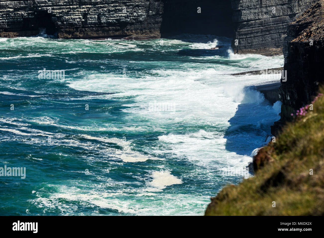 Cliffs of Loop Head, Kilbaha, Co. Clare, Ireland. Unique geological ...