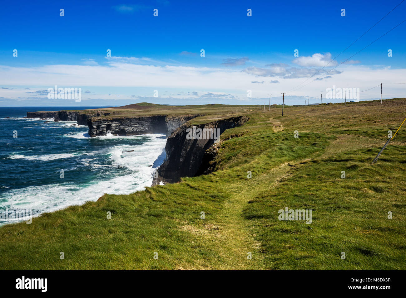 Cliffs of Loop Head, Kilbaha, Co. Clare, Ireland. Unique geological ...