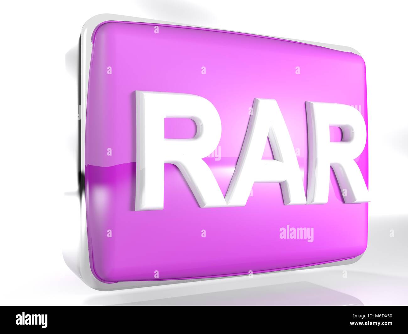 RAR purple box icon - 3D rendering Stock Photo - Alamy