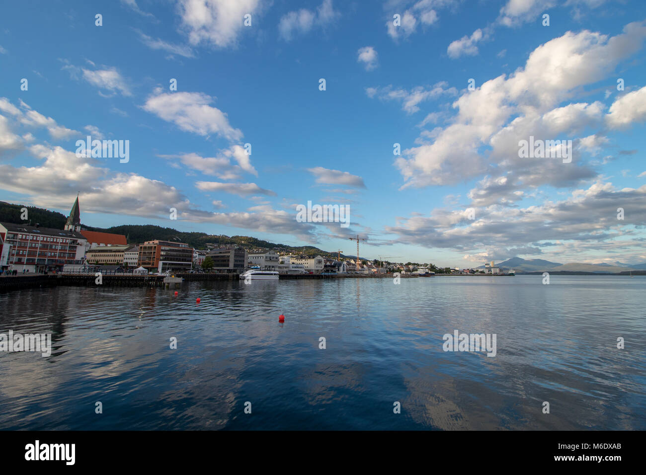 Seaside view of Molde, Norway. Molde is a city and municipality in Møre ...