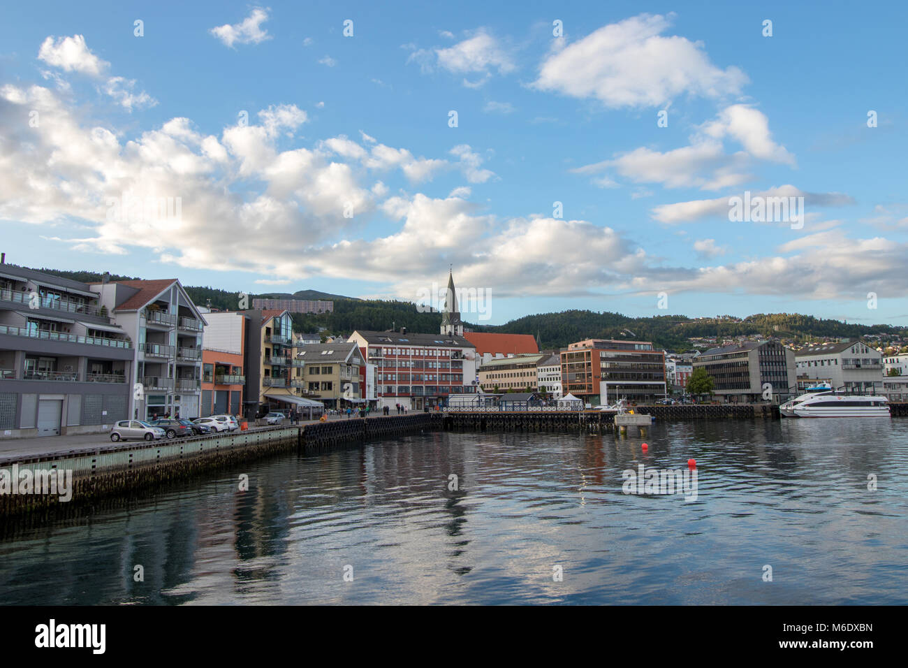 Seaside view of Molde, Norway. Molde is a city and municipality in Møre ...