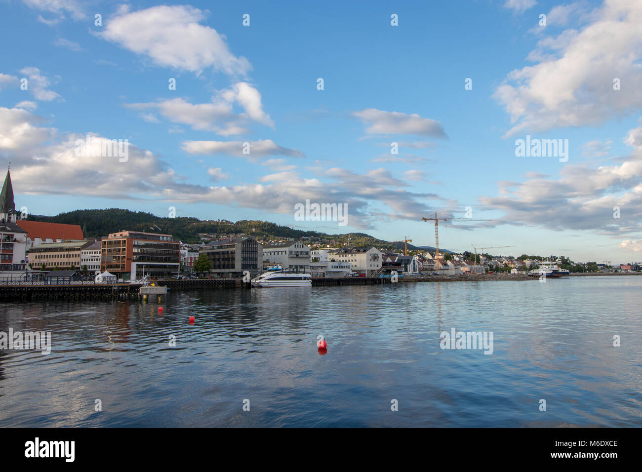Seaside view of Molde, Norway. Molde is a city and municipality in Møre ...