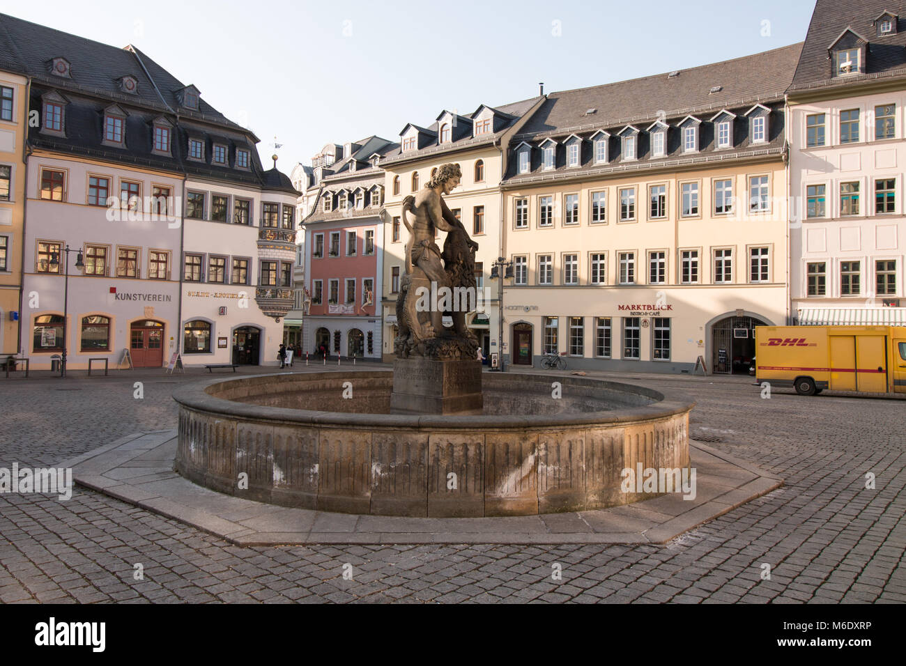 Gera, Germany - March 1,2018: View of the historical market place of ...