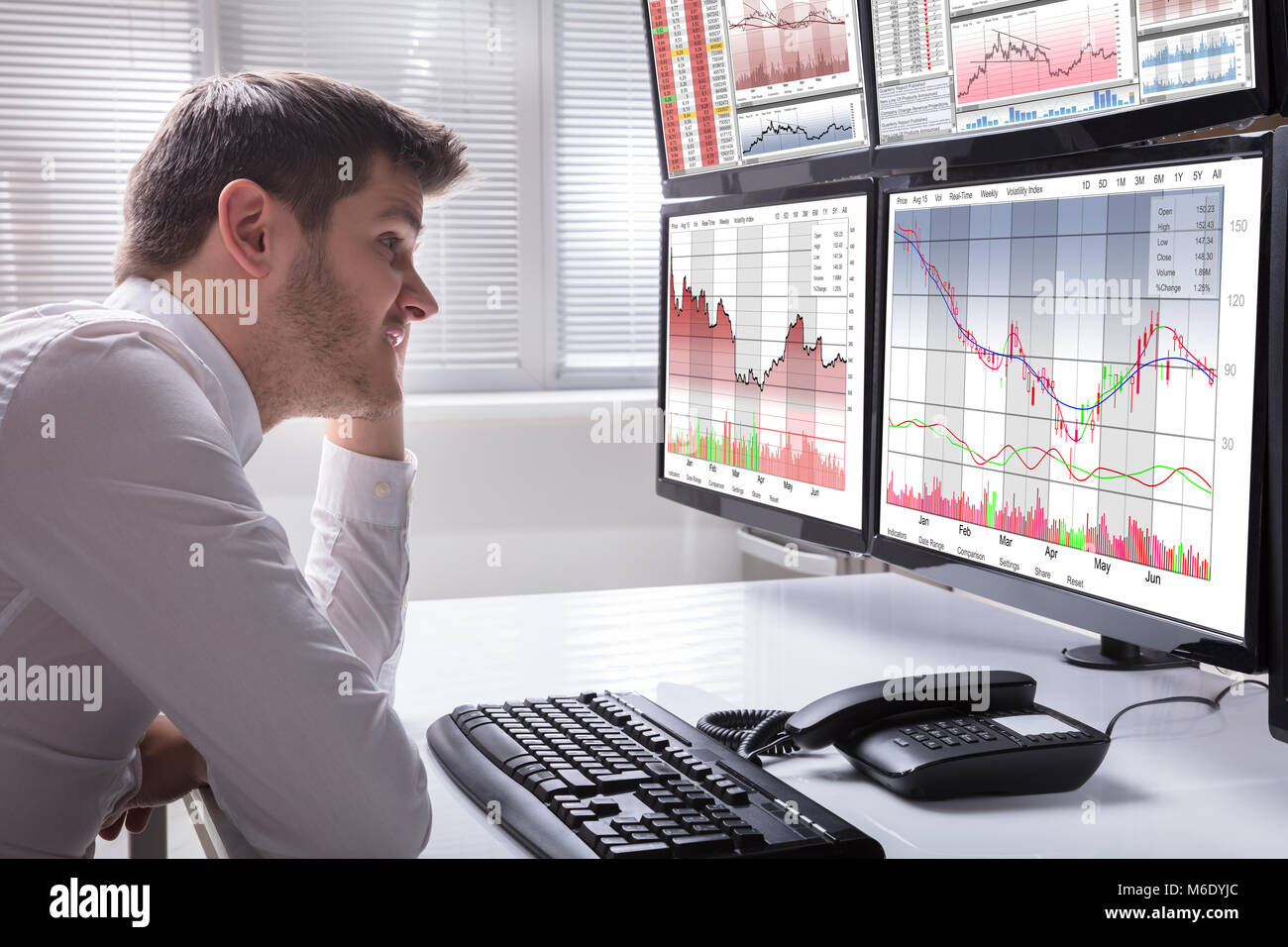 Looking at computer screen sad hi-res stock photography and images - Alamy