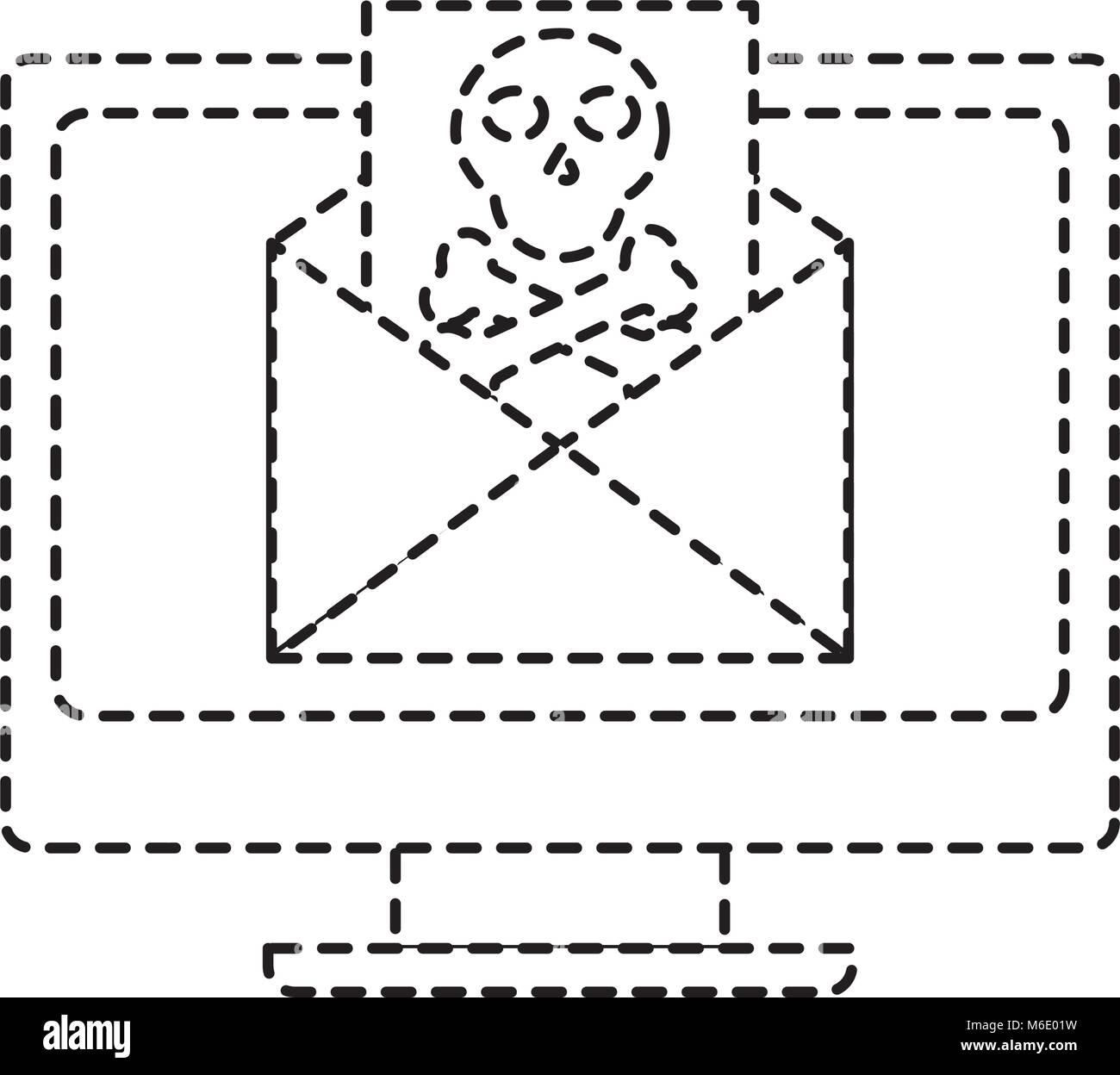 computer screen message hazard danger Stock Vector Image & Art - Alamy