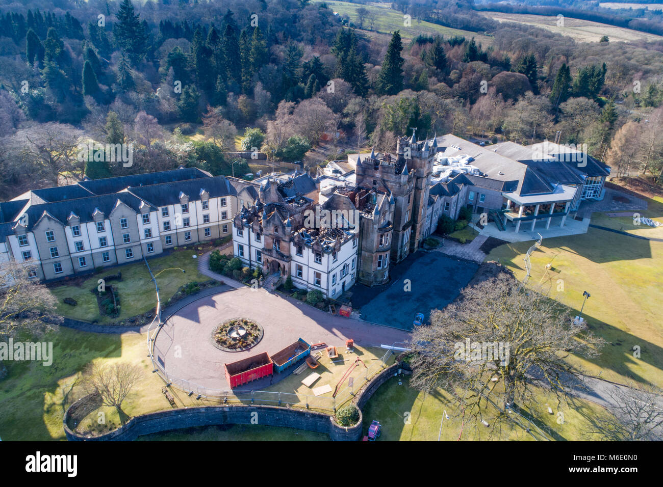 The Cameron House Hotel after it was extensively damaged in a fire on ...