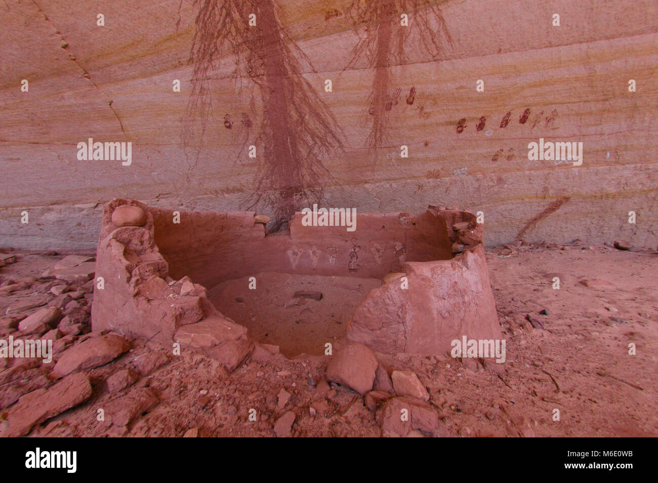 Prehistoric structures at Kachina Bridge Stock Photo - Alamy