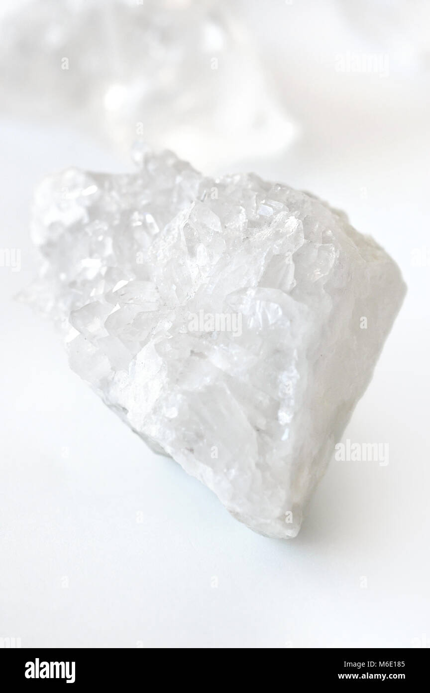 Unprocessed, rough, crystal (gemstone), on white background Stock Photo ...
