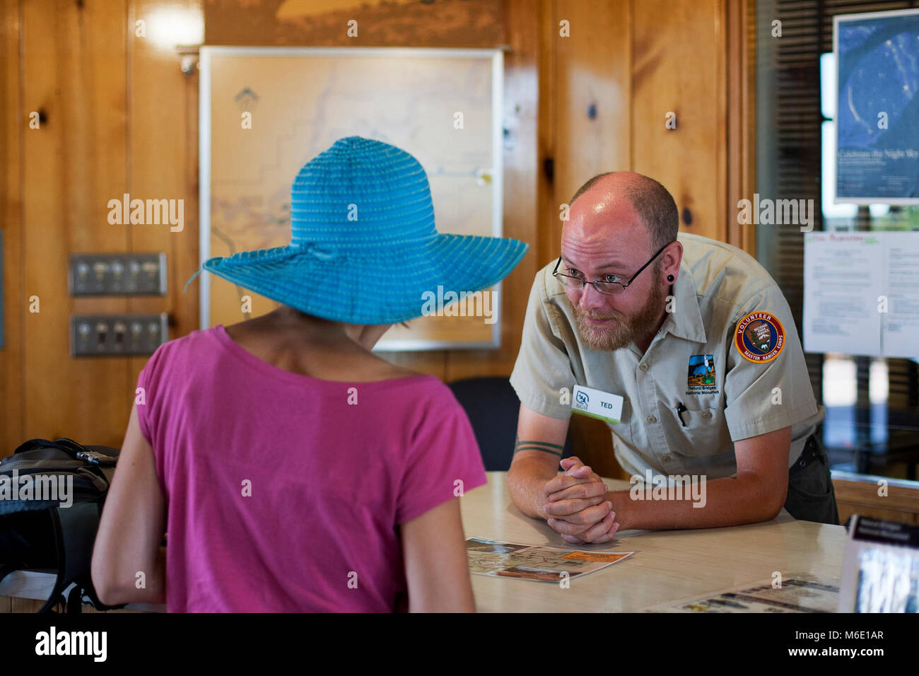 VIP assists in the Visitor Center Stock Photo - Alamy