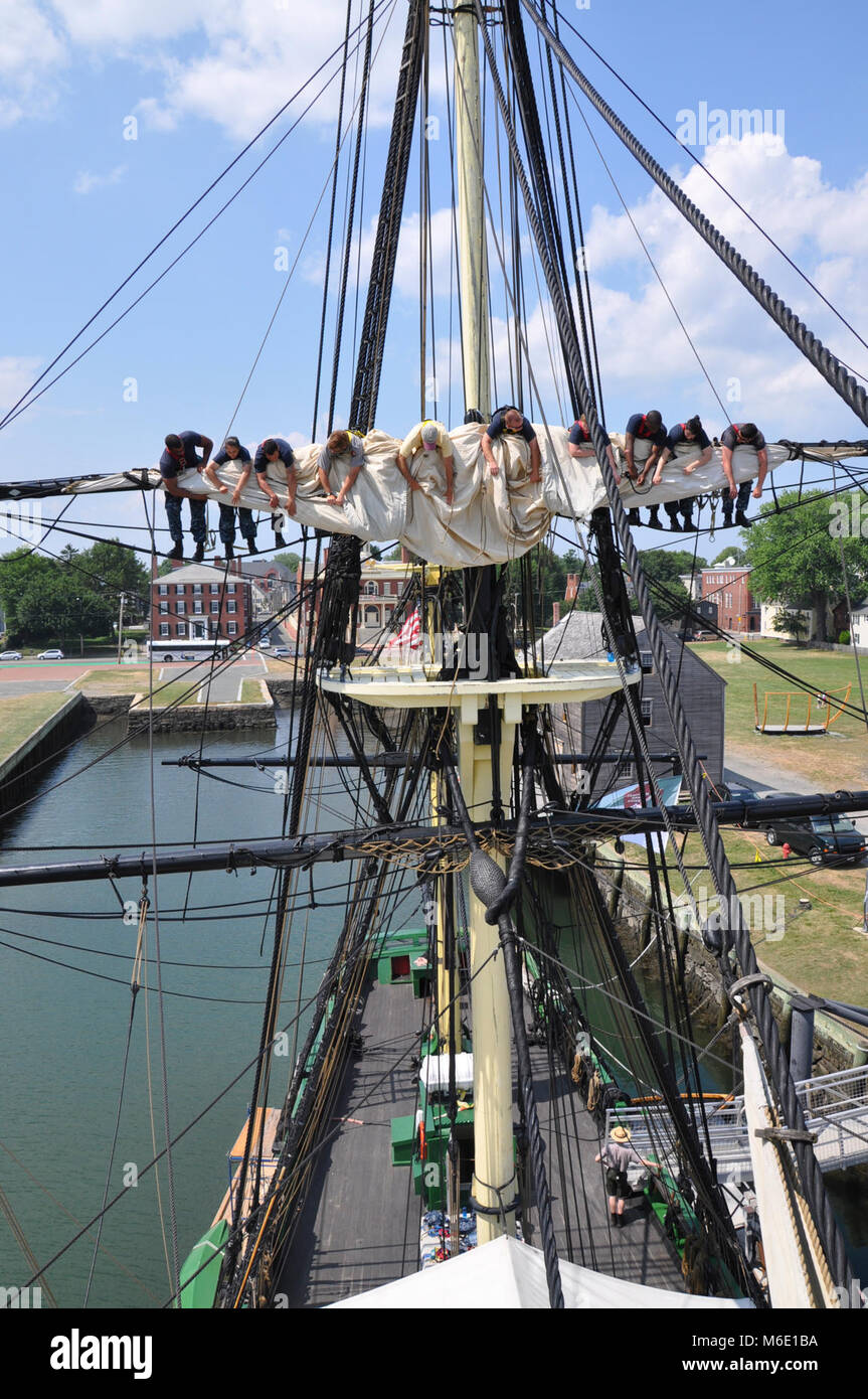 Salem Maritime and Saugus Iron Works tall sailing ship Stock Photo - Alamy