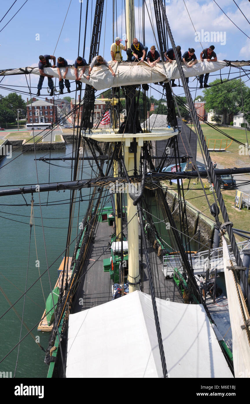 Salem Maritime and Saugus Iron Works tall sailing ship Stock Photo - Alamy