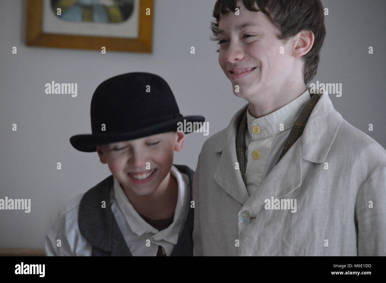 Actors smiling on Film Day Stock Photo - Alamy