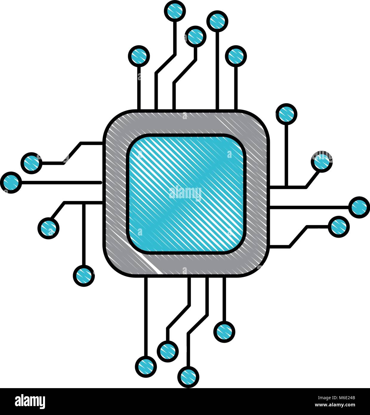 processor circuit electrical icon Stock Vector Image & Art - Alamy