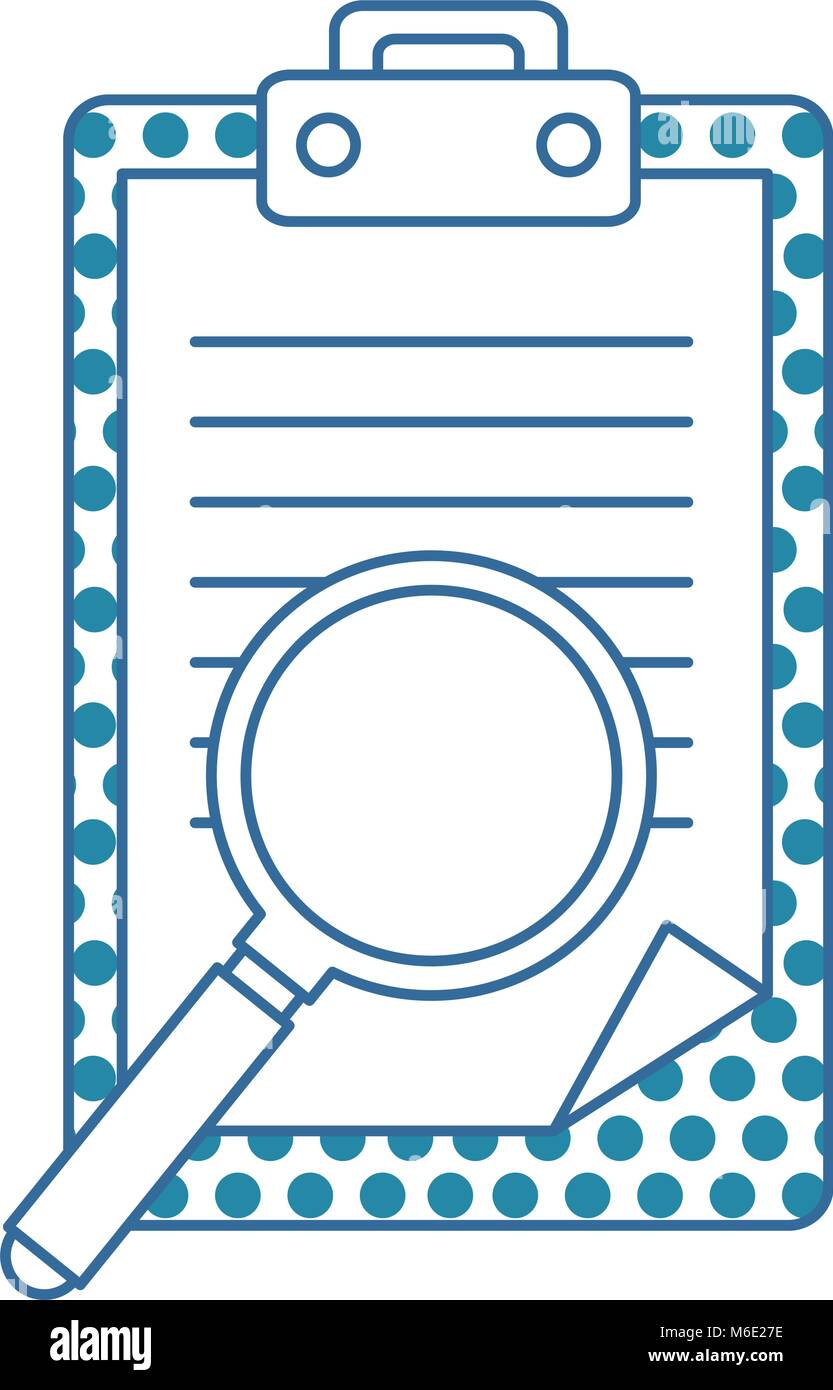 checklist document with magnifying glass Stock Vector Image & Art - Alamy