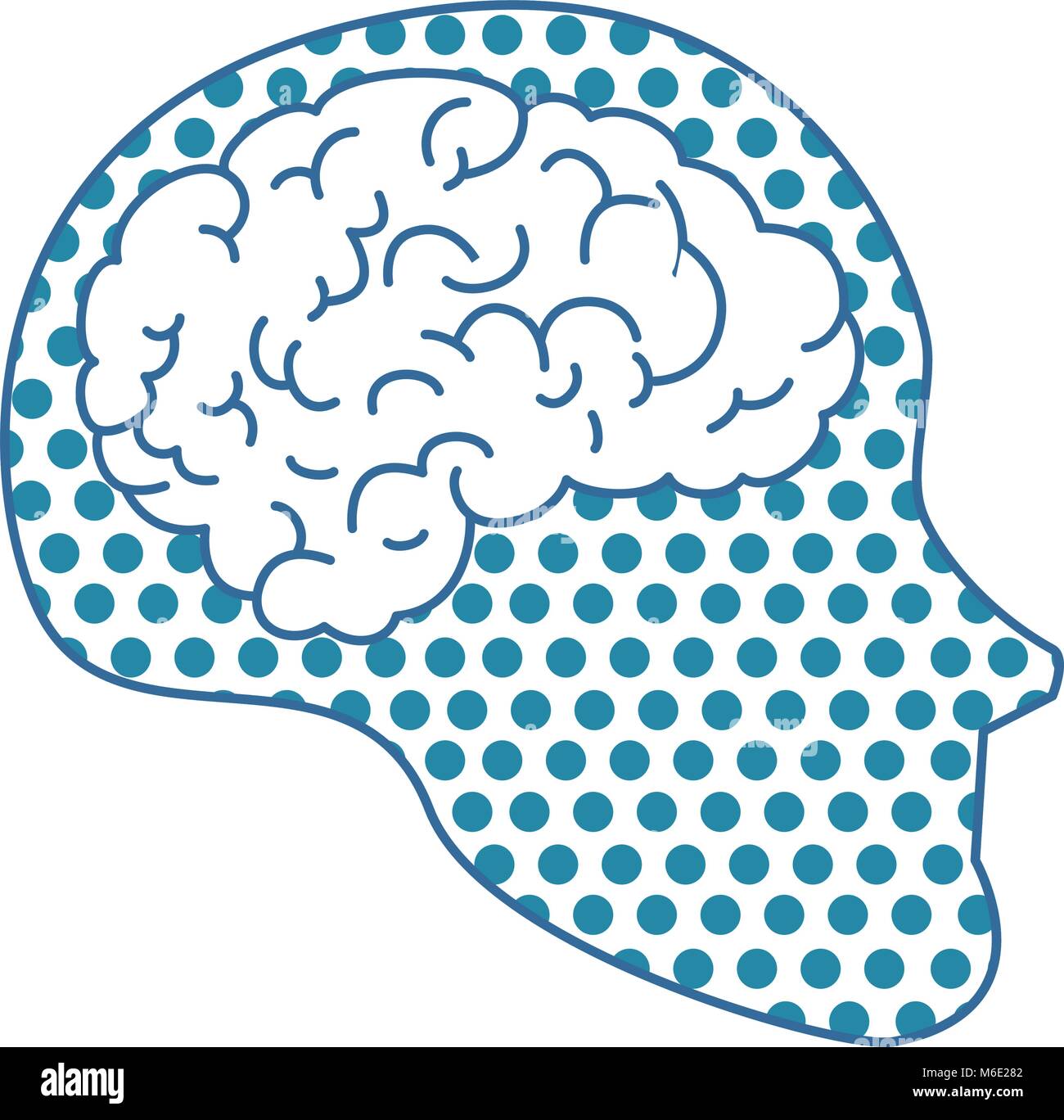 human profile with brain Stock Vector Image & Art - Alamy