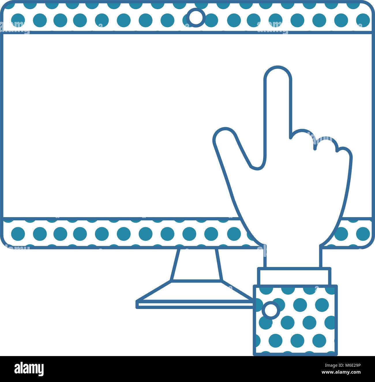 Hand index finger touching Stock Vector Images - Alamy