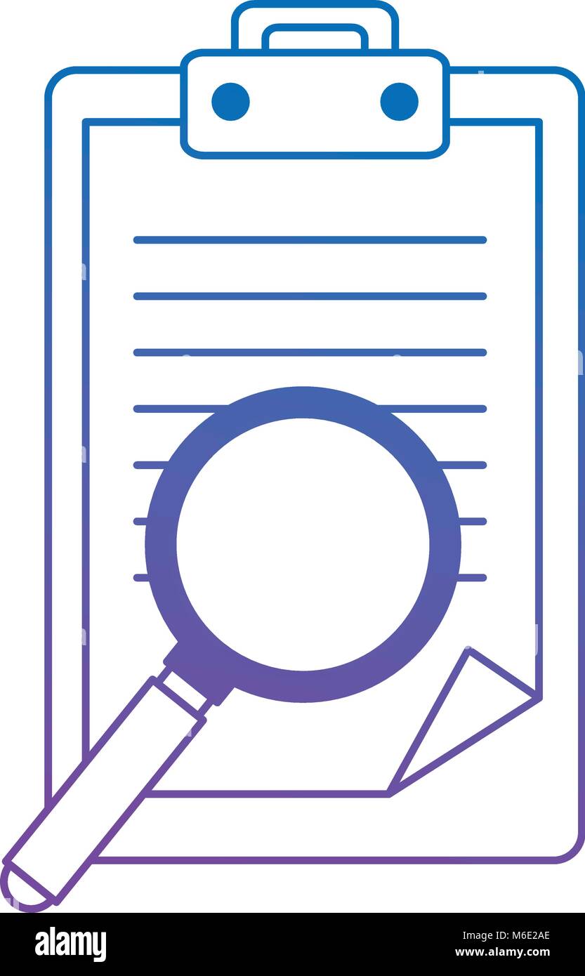 checklist document with magnifying glass Stock Vector Image & Art - Alamy