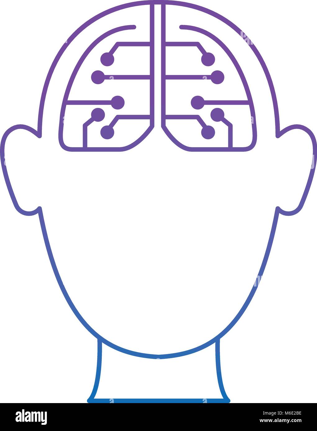 human profile with electrical circuit Stock Vector Image & Art - Alamy