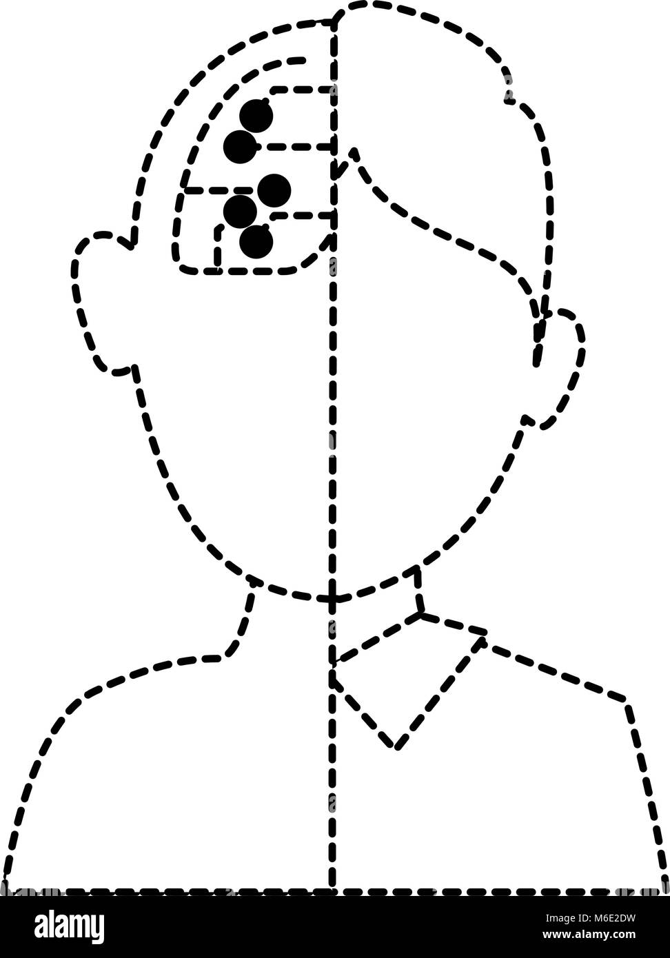 Half human to half robot Stock Vector Images - Alamy