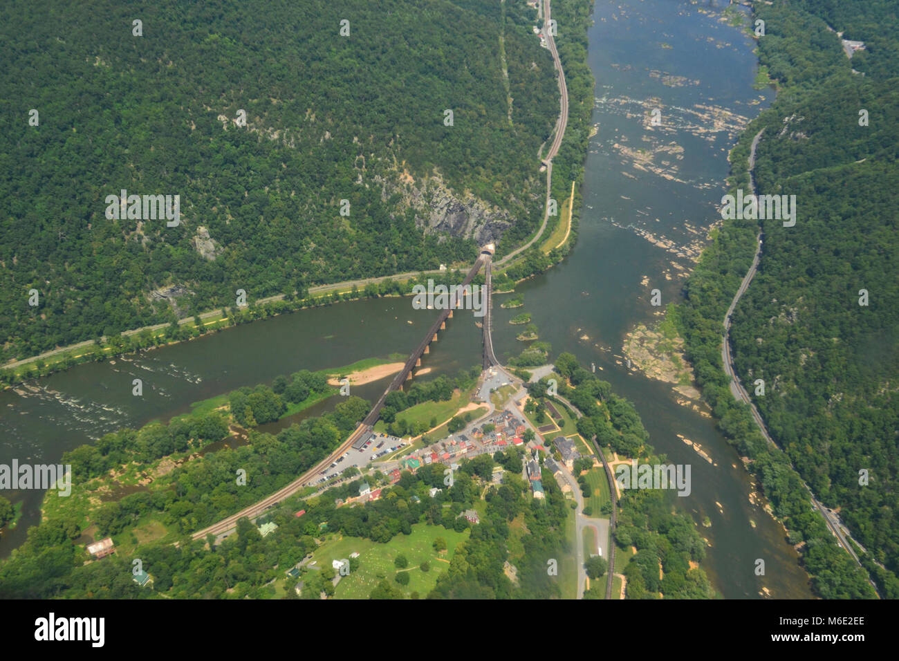Aerial view of Lower Town and the confluence Stock Photo - Alamy