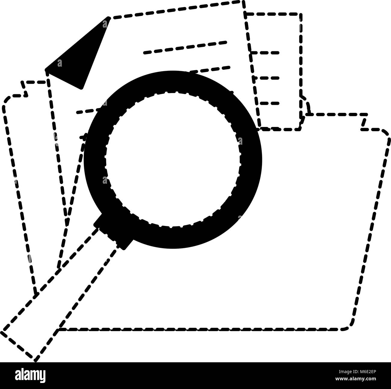 folder document with magnifying glass Stock Vector Image & Art - Alamy