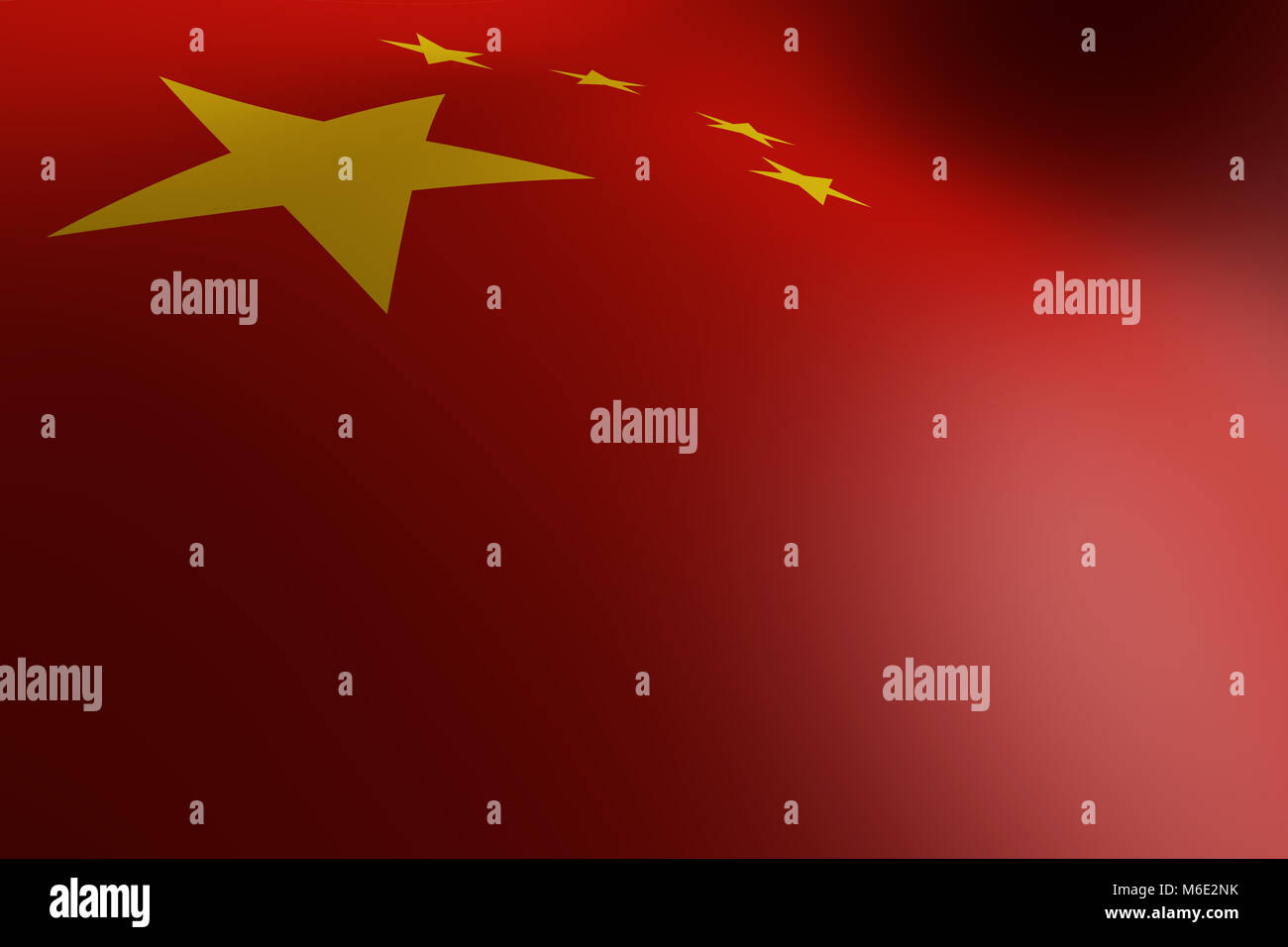 Flapping Chinese flag Stock Photo - Alamy