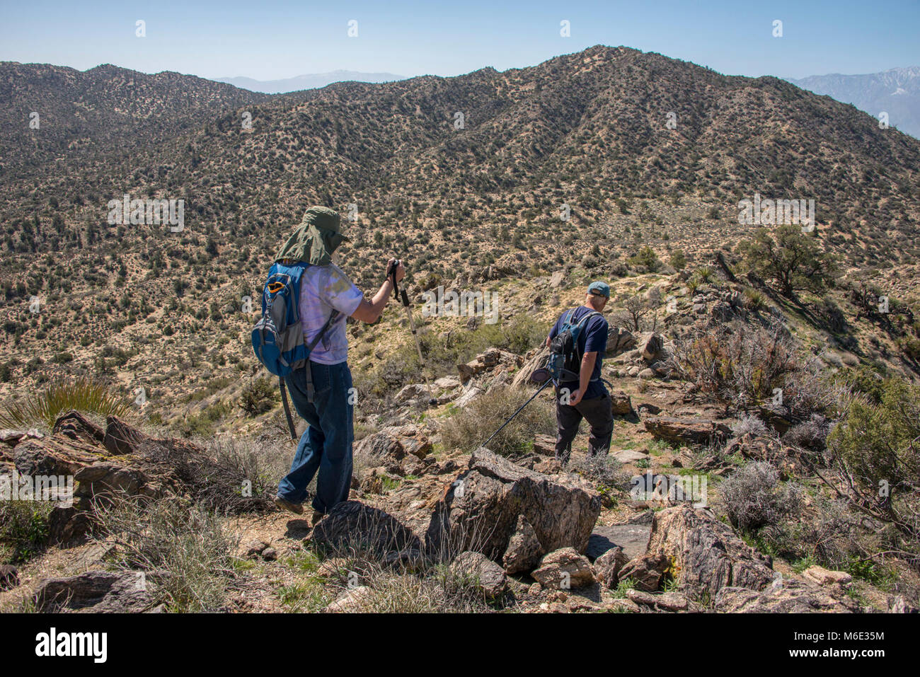 Hikers near Black Rock Stock Photo - Alamy