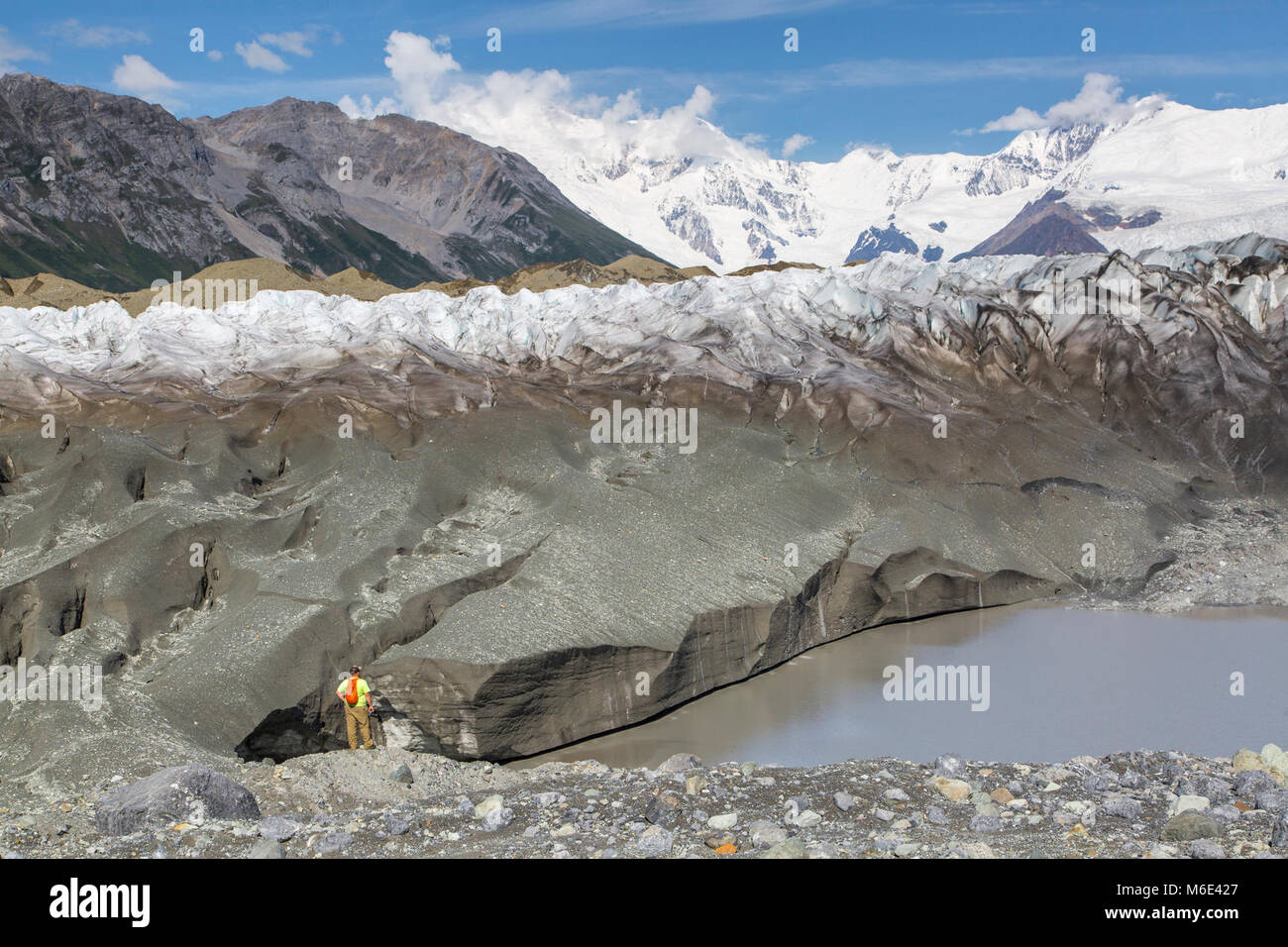 Exploring the Kennicott Glacier Stock Photo - Alamy