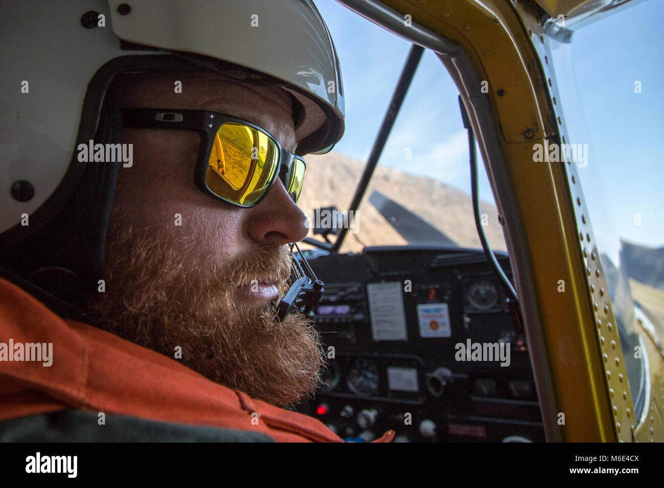 Getting ready to fly, Bremner Airstrip Stock Photo - Alamy