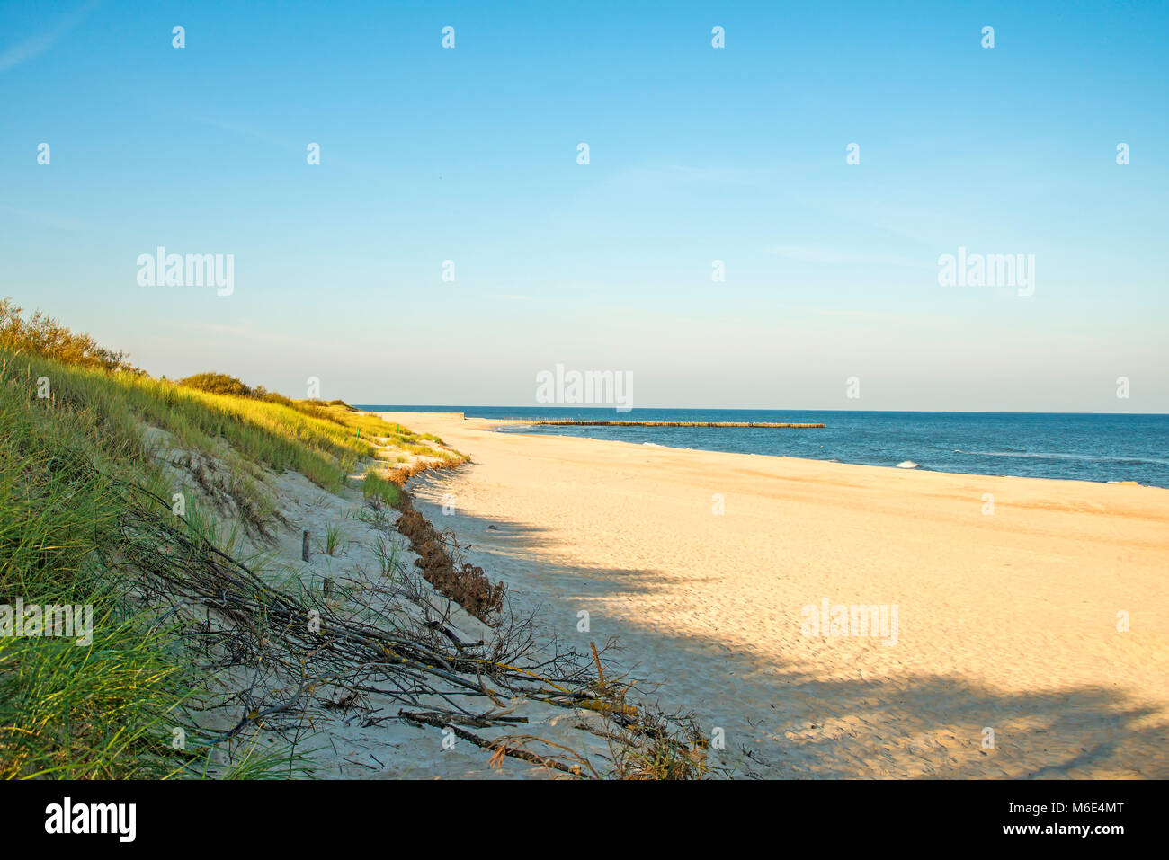 lonesome beach of the Baltic Sea in Poland, Ustka Stock Photo - Alamy