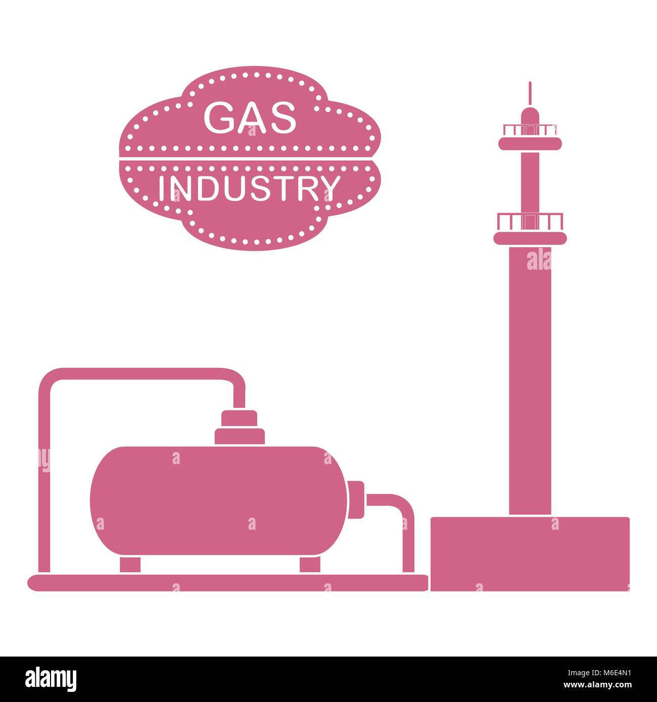 Gas processing plant. Gas storage tank. Design for announcement ...