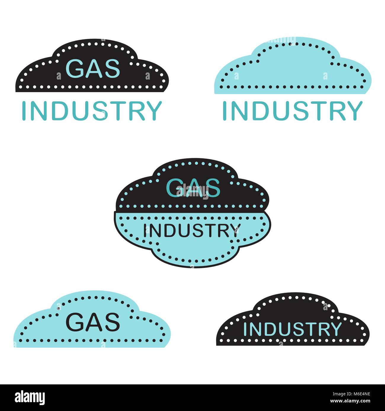 Label, stickers, logos of the gas industry. Design for announcement ...