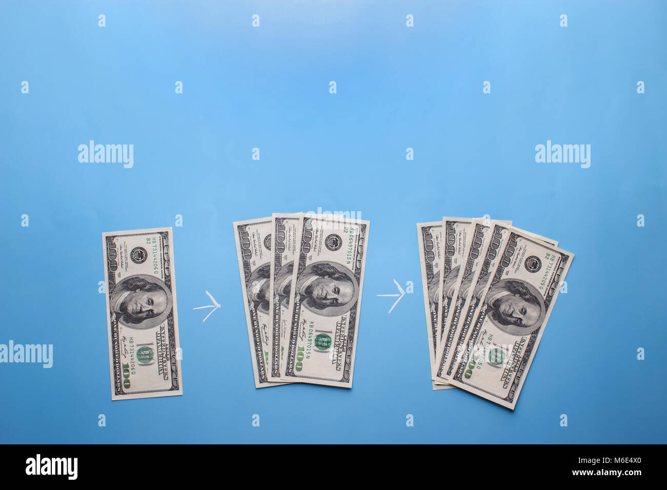 money growing concept. money growing from year to year Stock Photo - Alamy