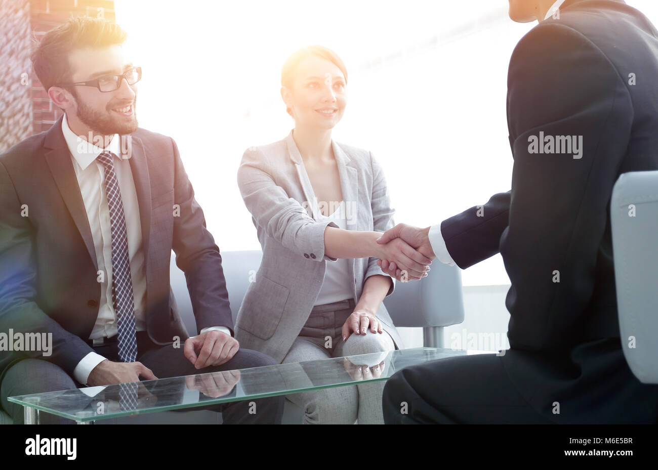 confident handshake business partners Stock Photo - Alamy