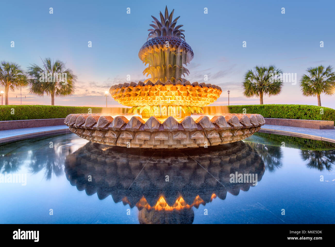 Charleston, South Carolina, USA at the Waterfront Park Pineapple ...