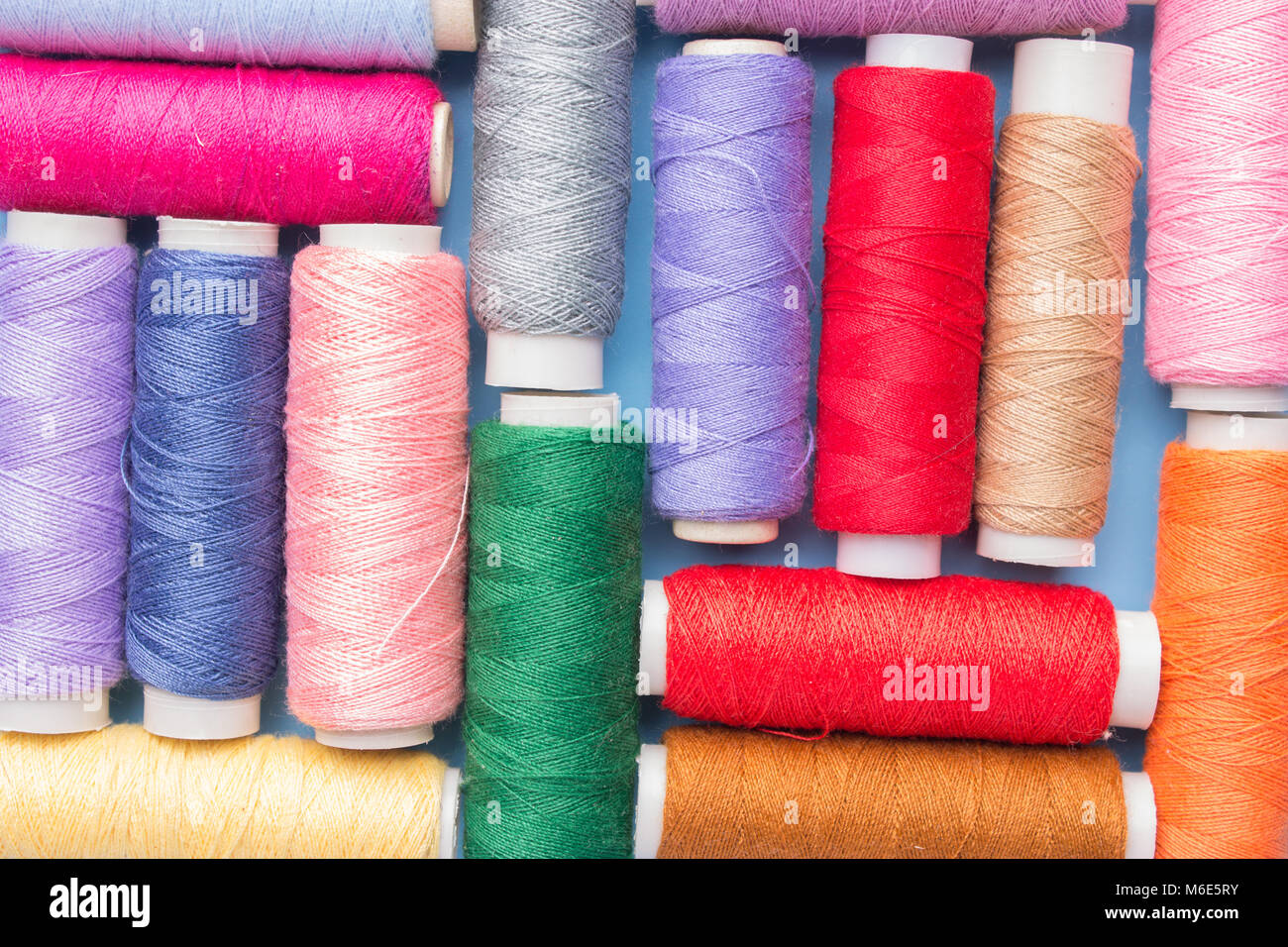 colorful thread background. top view. close up Stock Photo - Alamy