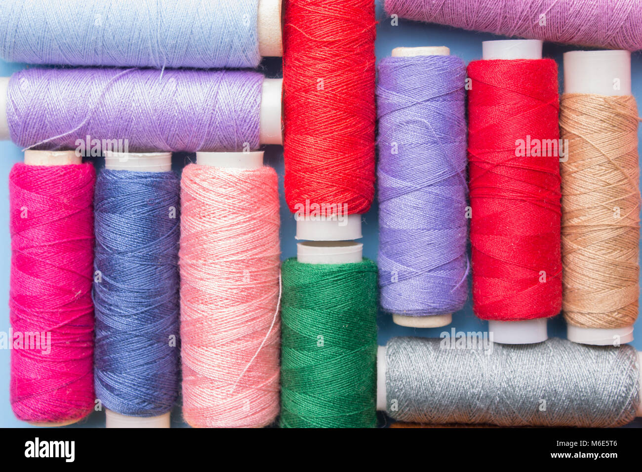 colorful thread background. top view. close up Stock Photo - Alamy