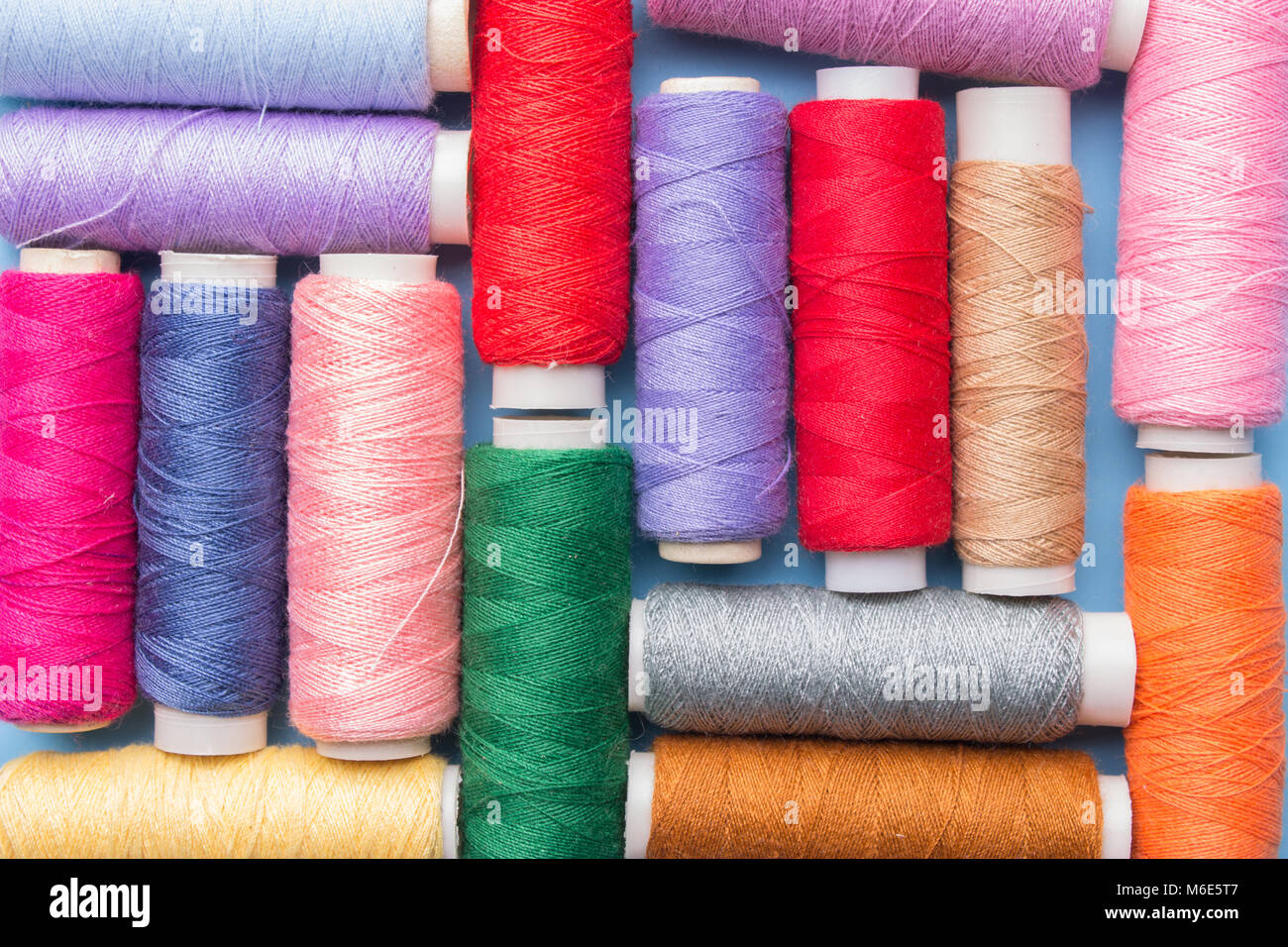 colorful thread background. top view. close up Stock Photo - Alamy