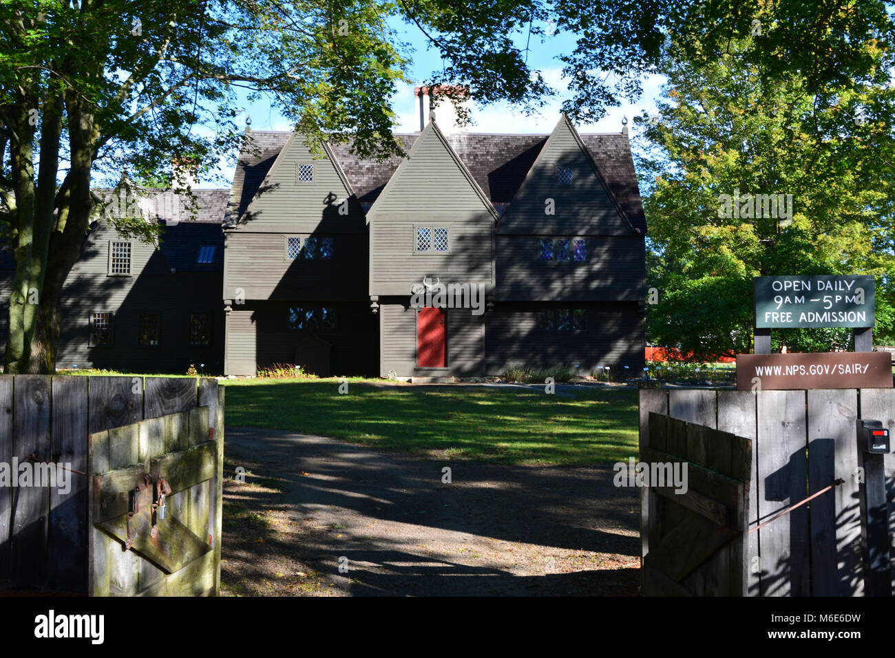 Front gate and Iron Works House Stock Photo - Alamy