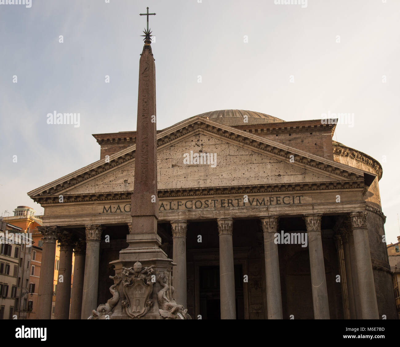 The Pantheon also known as church of Santa Maria Rotonda Square in Rome ...